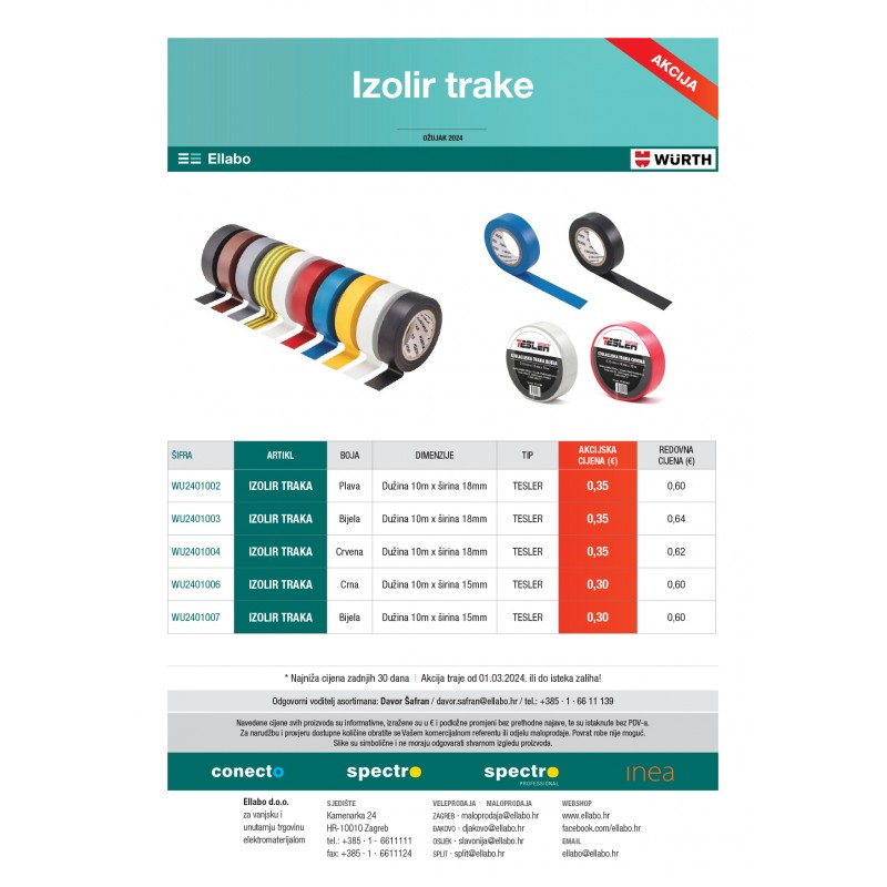[akcija] Izolir trake na popustu do 50% - elektromaterijal, rasvjeta Ellabo