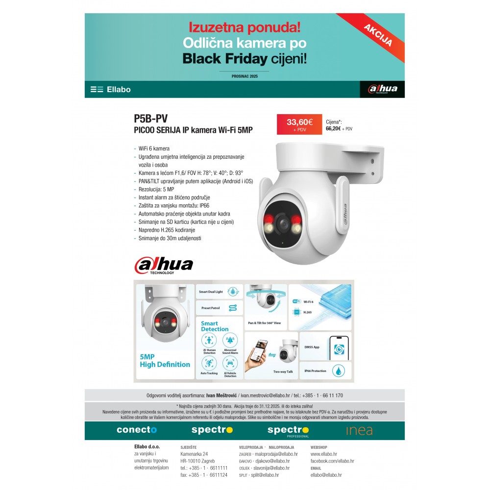 [akcija] IP kamera Dahua Wi-Fi 5MP Black Friday - elektromaterijal ...
